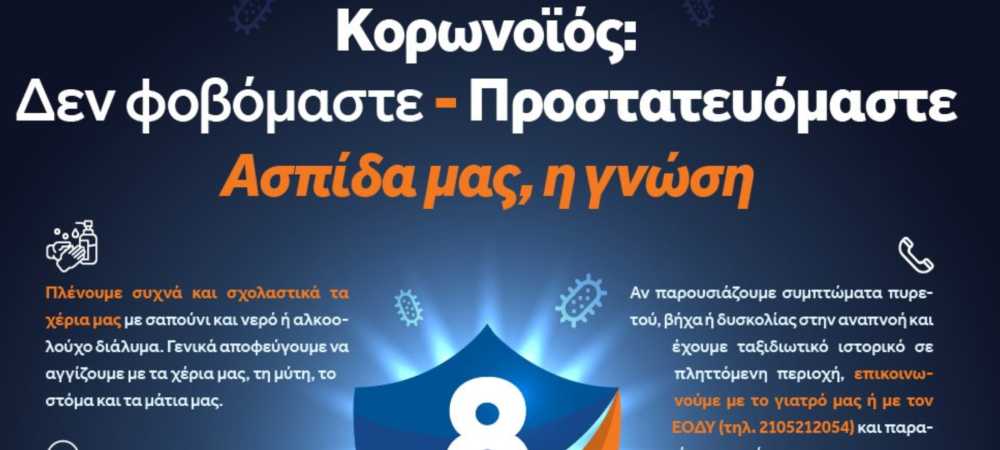 Ενημέρωση για τον Κορωνοϊό - Σχολεία ΑΞΙΟΝ